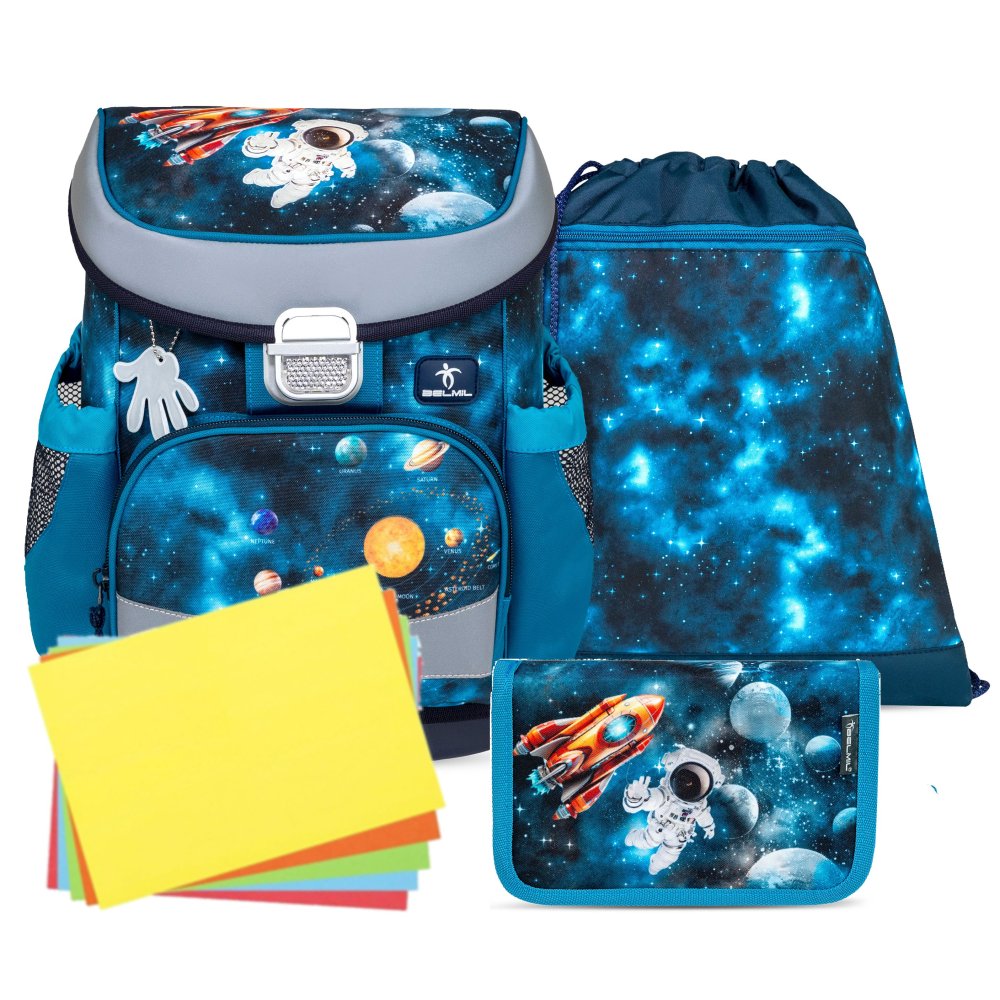 Školní aktovka Belmil 405-33 Mini-Fit Infinity Space (set s penálem a sáčkem) + DÁREK :: Belmil